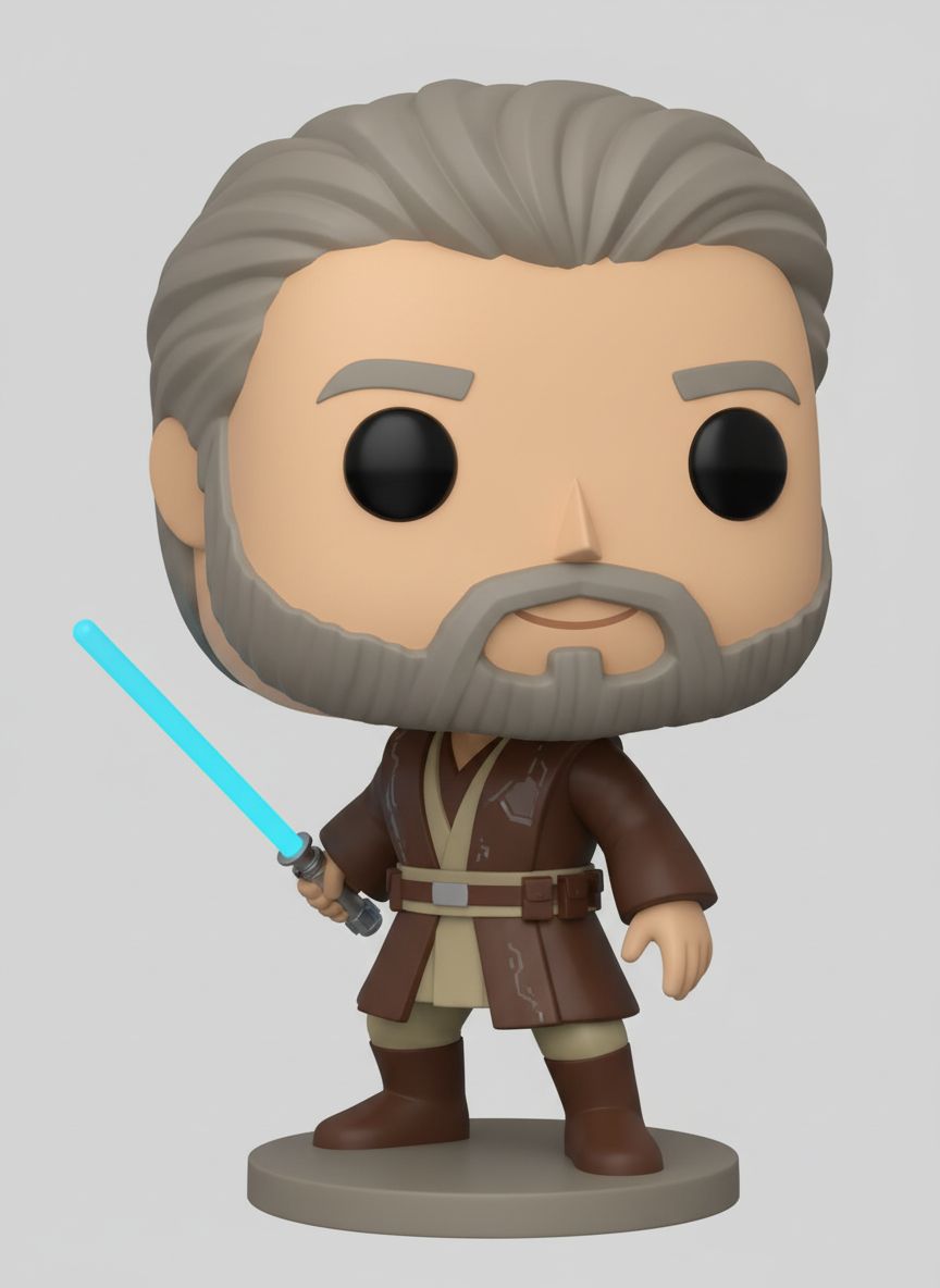 Create a stylized Funko Pop–style 3D character with my face. The ...